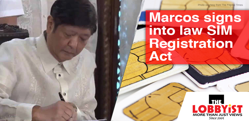 Marcos signs SIM Registration Act